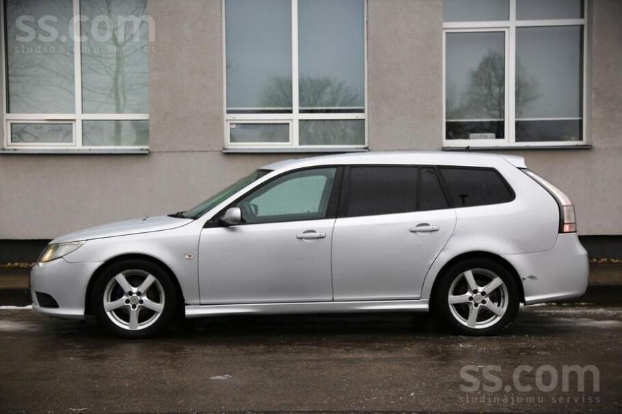 Grey Saab 9-3 2008 in Riga, with an engine capacity of 1.90 L and mileage of 330 thousand km for 1795 €, photo 2 on AUTOMOTO.COM.LV