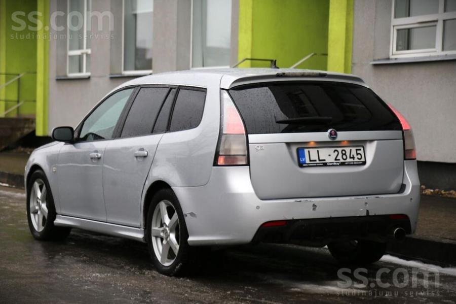 Grey Saab 9-3 2008 in Riga, with an engine capacity of 1.90 L and mileage of 330 thousand km for 1795 €, photo 5 on AUTOMOTO.COM.LV