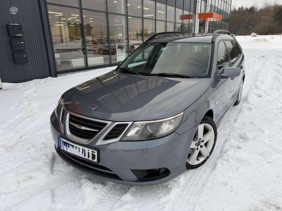 Grey Saab 9-3 2008 in Vilnius, with an engine capacity of 1.90 L and mileage of 311 thousand km for 2499 €, photo 1 on AUTOMOTO.COM.LV