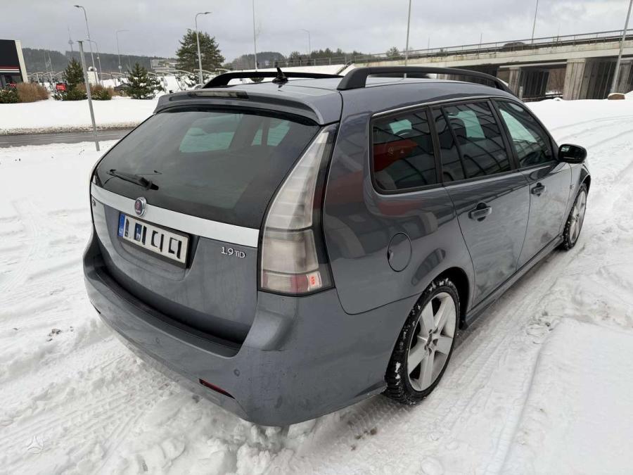 Grey Saab 9-3 2008 in Vilnius, with an engine capacity of 1.90 L and mileage of 311 thousand km for 2499 €, photo 6 on AUTOMOTO.COM.LV