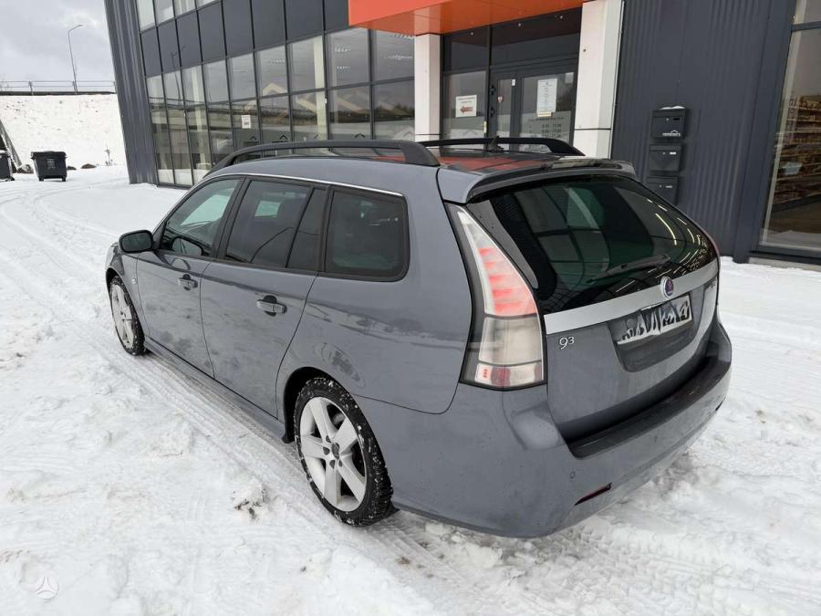 Grey Saab 9-3 2008 in Vilnius, with an engine capacity of 1.90 L and mileage of 311 thousand km for 2499 €, photo 8 on AUTOMOTO.COM.LV