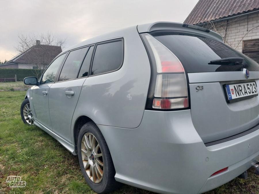 Pelēks Saab 9-3 2008 Jurbarkas, ar dzinēja tilpumu 1.90 L un nobraukumu 350 tūkst. km par 1900 €, foto 3 vietnē AUTOMOTO.COM.LV
