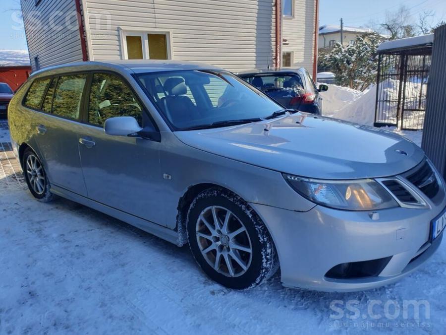 Grey Saab 9-3 2008 in Riga, with an engine capacity of 2.00 L and mileage of 334 thousand km for 890 €, photo 3 on AUTOMOTO.COM.LV