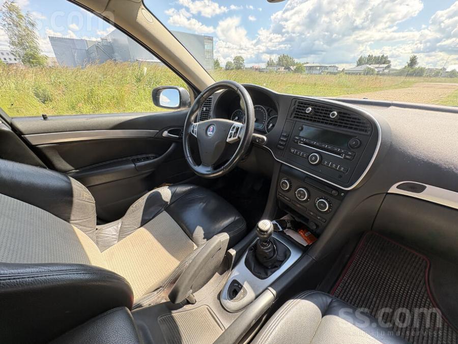 Grey Saab 9-3 2008 in Riga, with an engine capacity of 2.00 L and mileage of 170 thousand km for 2100 €, photo 6 on AUTOMOTO.COM.LV