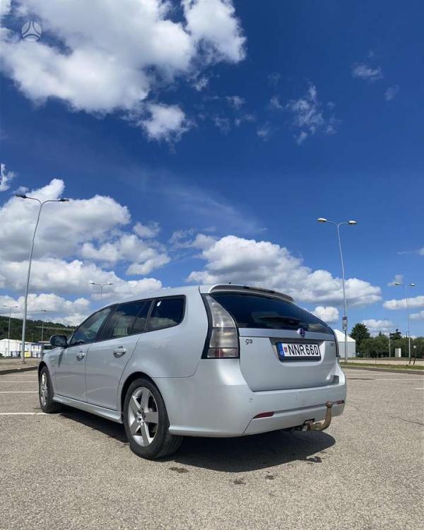 Grey Saab 9-3 2008 in Vilnius, with an engine capacity of 1.90 L and mileage of 351 thousand km for 1500 €, photo 2 on AUTOMOTO.COM.LV