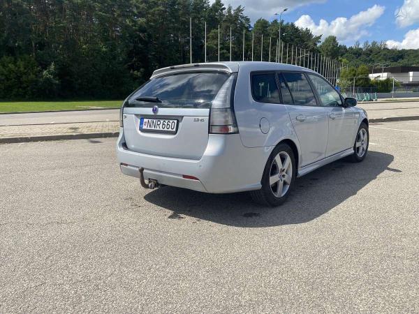 Grey Saab 9-3 2008 in Vilnius, with an engine capacity of 1.90 L and mileage of 351 thousand km for 1500 €, photo 9 on AUTOMOTO.COM.LV