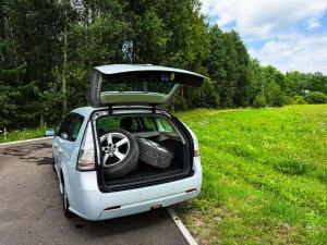 Grey Saab 9-3 2008 in Kaunas, with an engine capacity of 1.91 L and mileage of 214 thousand km for 2500 €, photo 7 on AUTOMOTO.COM.LV