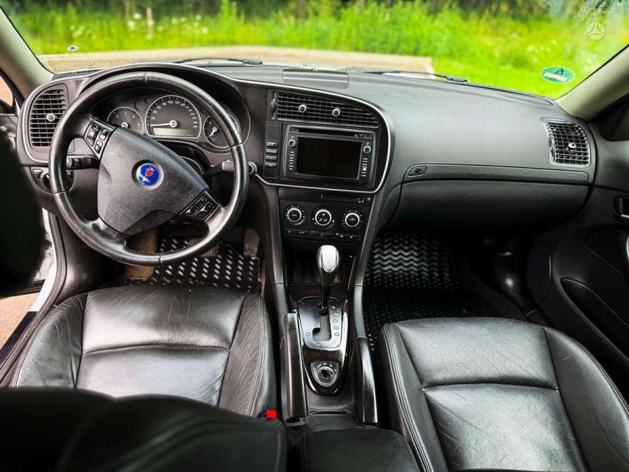 Grey Saab 9-3 2008 in Kaunas, with an engine capacity of 1.91 L and mileage of 214 thousand km for 2500 €, photo 12 on AUTOMOTO.COM.LV