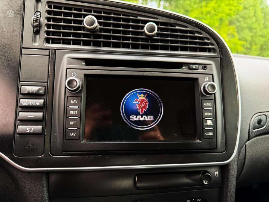 Grey Saab 9-3 2008 in Kaunas, with an engine capacity of 1.91 L and mileage of 214 thousand km for 2500 €, photo 14 on AUTOMOTO.COM.LV
