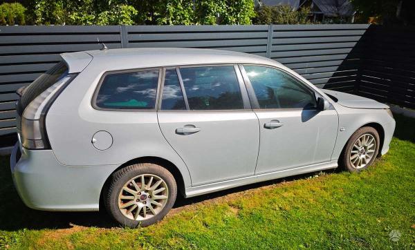 Grey Saab 9-3 2008 in Vilnius, with an engine capacity of 1.91 L and mileage of 233 thousand km for 700 €, photo 3 on AUTOMOTO.COM.LV