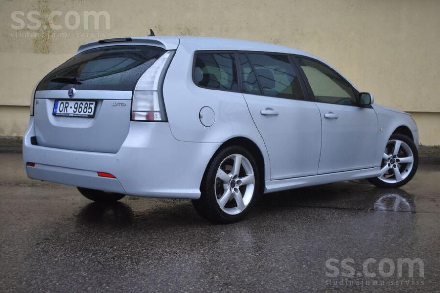 Grey Saab 9-3 2009 in Talsi, with an engine capacity of 1.90 L and mileage of 197 thousand km for 5500 €, photo 6 on AUTOMOTO.COM.LV