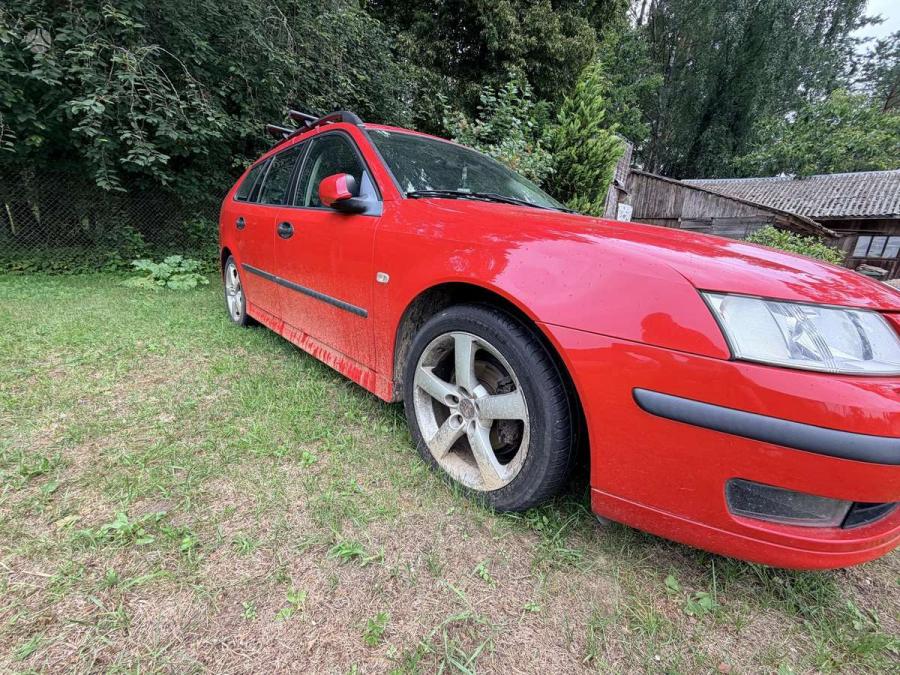 Red Saab 9-3 2007 in Kazlu Ruda, with an engine capacity of 1.91 L and mileage of 234 thousand km for 1600 €, photo 3 on AUTOMOTO.COM.LV