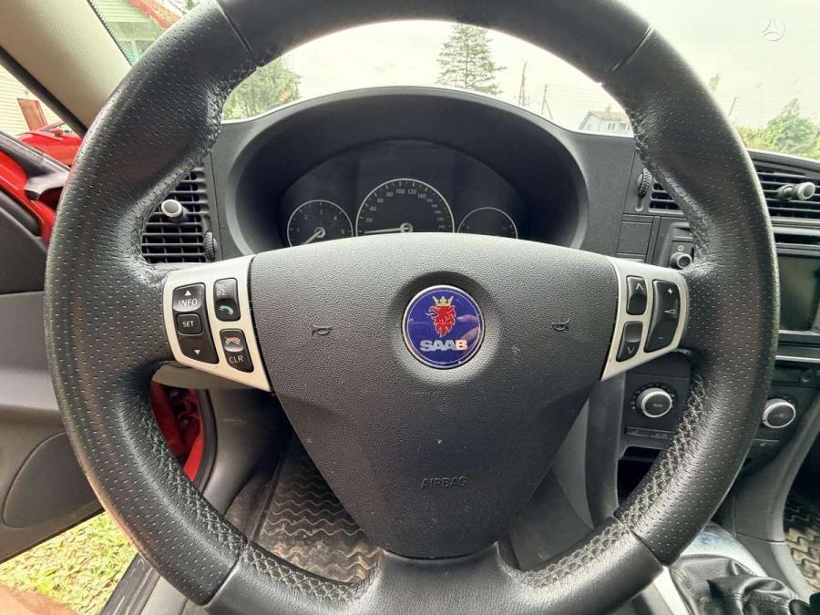 Red Saab 9-3 2007 in Kazlu Ruda, with an engine capacity of 1.91 L and mileage of 234 thousand km for 1600 €, photo 13 on AUTOMOTO.COM.LV