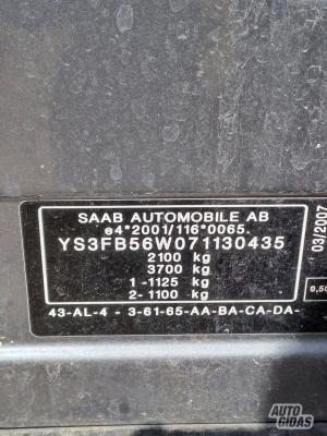 Saab 9-3 2007 in Akmene, with an engine capacity of 1.90 L and mileage of 299 thousand km for 470 €, photo 3 on AUTOMOTO.COM.LV