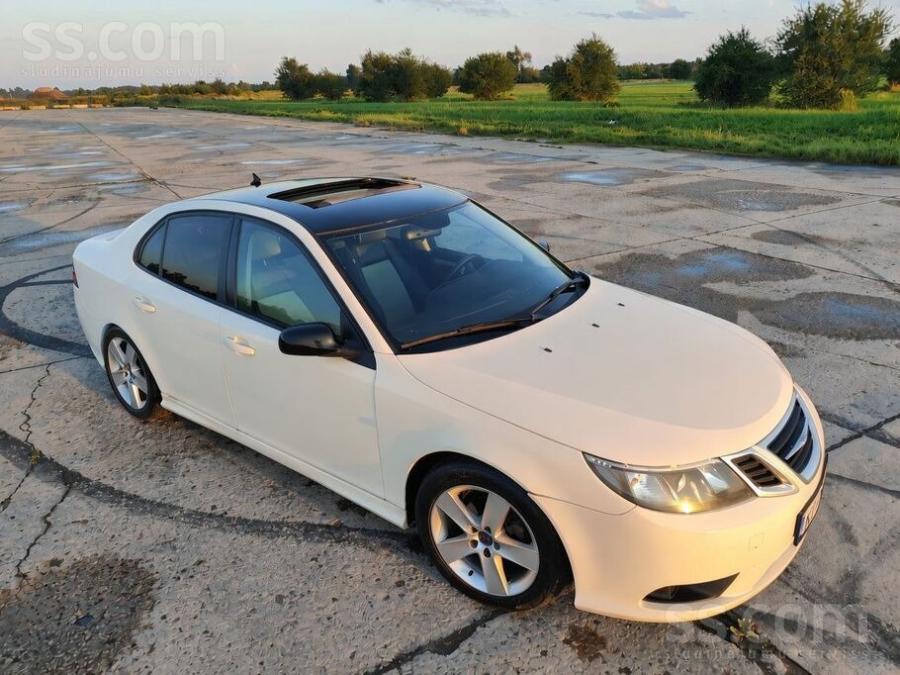 White Saab 9-3 2008 in Riga, with an engine capacity of 1.90 L and mileage of 312 thousand km for 1988 €, photo 1 on AUTOMOTO.COM.LV