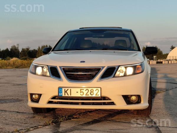 Белый Сааб 9-3 2008 в Рига, объемом двигателя 1.90 л и пробегом 312 тыс. км за 1988 €, фото 2 на AUTOMOTO.COM.LV