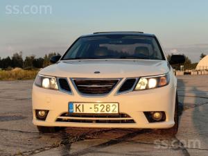 White Saab 9-3 2008 in Riga, with an engine capacity of 1.90 L and mileage of 312 thousand km for 1988 €, photo 3 on AUTOMOTO.COM.LV
