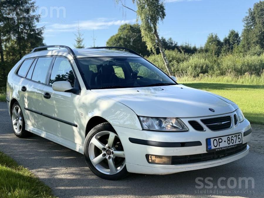 White Saab 9-3 2006 in Cesis, with an engine capacity of 1.90 L and mileage of 339 thousand km for 1500 €, photo 3 on AUTOMOTO.COM.LV