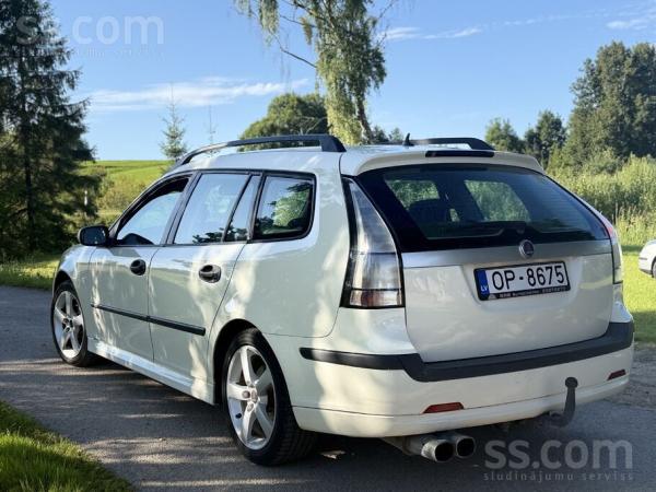 White Saab 9-3 2006 in Cesis, with an engine capacity of 1.90 L and mileage of 339 thousand km for 1500 €, photo 3 on AUTOMOTO.COM.LV