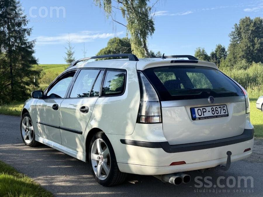 White Saab 9-3 2006 in Cesis, with an engine capacity of 1.90 L and mileage of 339 thousand km for 1500 €, photo 4 on AUTOMOTO.COM.LV