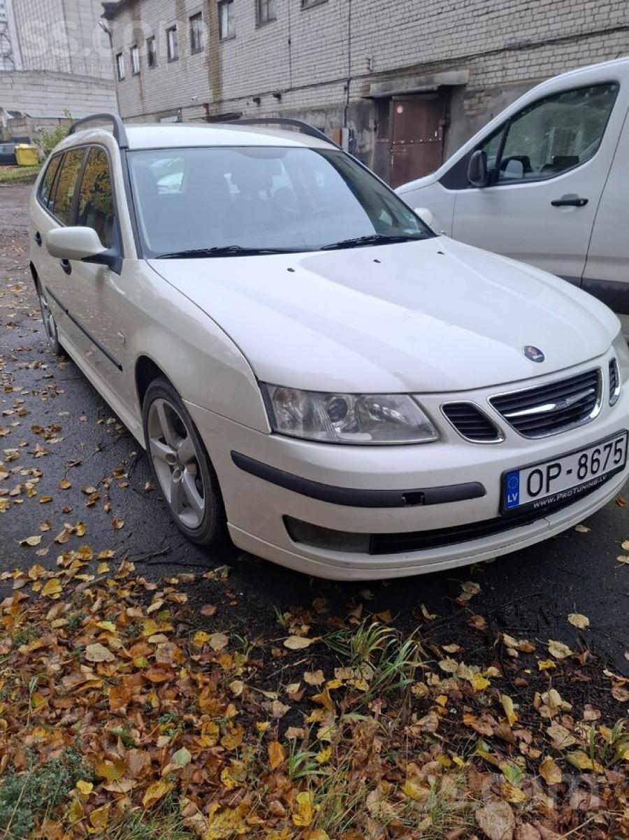 Белый Сааб 9-3 2006 в Рига, объемом двигателя 1.90 л и пробегом 340 тыс. км за 2100 €, фото 3 на AUTOMOTO.COM.LV