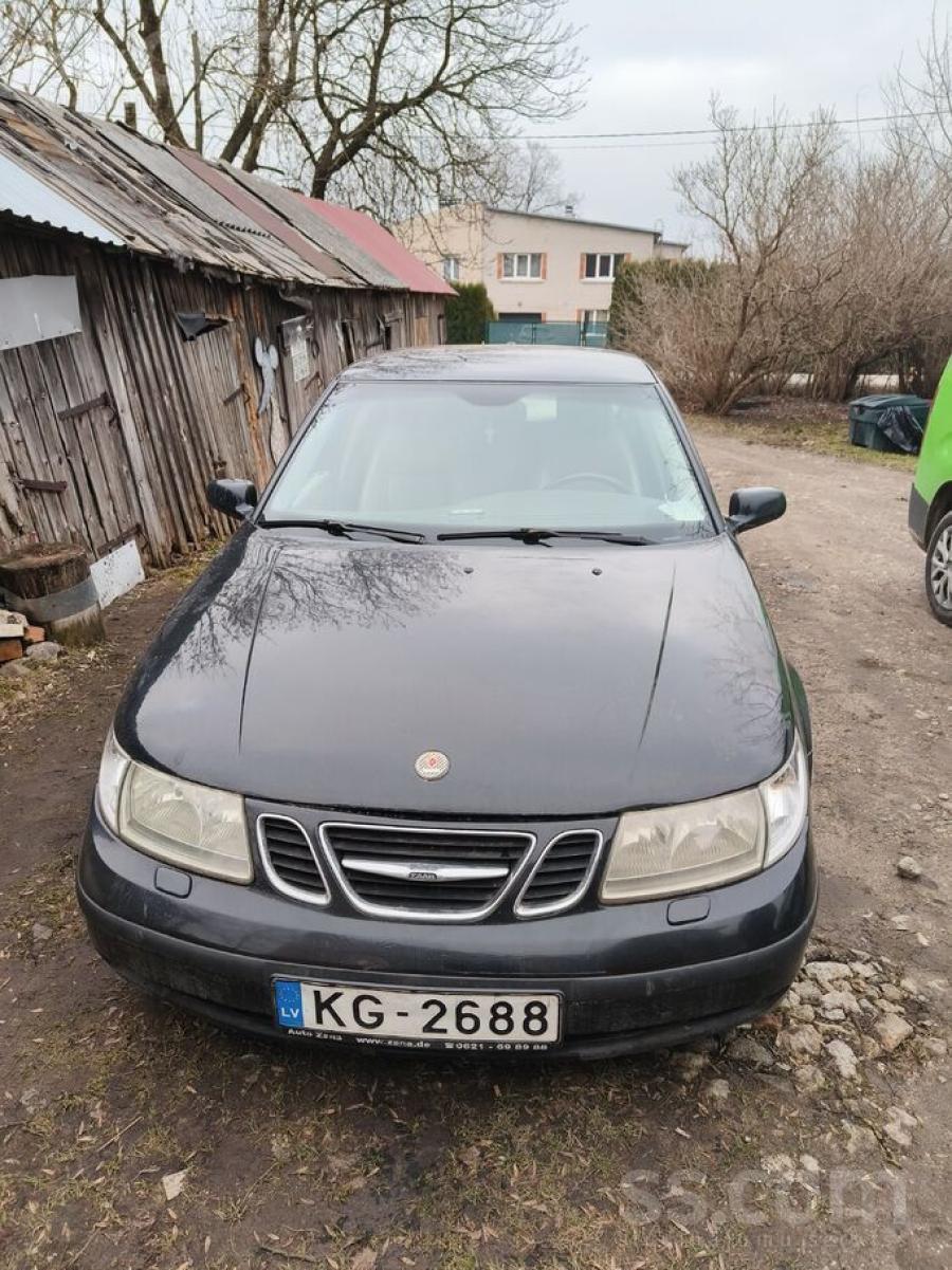 Черный Сааб 9-5 2002 в Елгава, объемом двигателя 2.20 л и пробегом 287 тыс. км за 500 €, фото 1 на AUTOMOTO.COM.LV