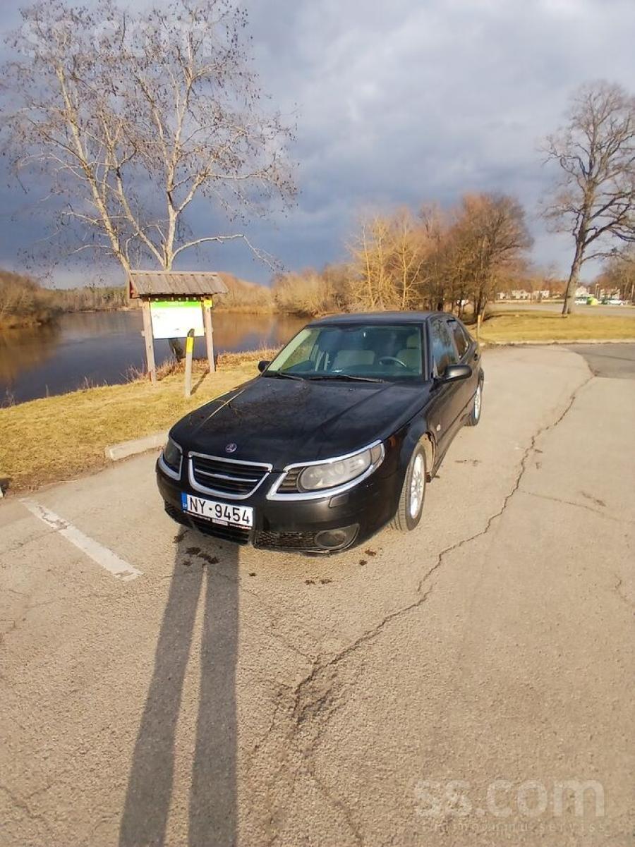 Черный Сааб 9-5 2006 в Рига, объемом двигателя 1.90 л и пробегом 343 тыс. км за 1450 €, фото 1 на AUTOMOTO.COM.LV