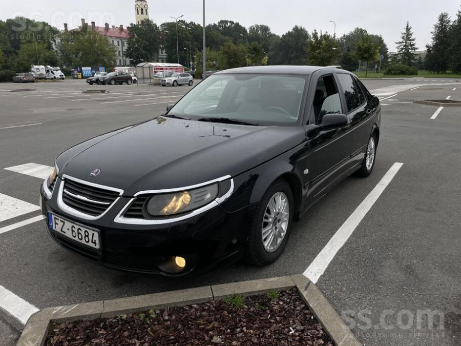 Черный Сааб 9-5 2006 в Рига, объемом двигателя 2.30 л и пробегом 327 тыс. км за 1150 €, фото 1 на AUTOMOTO.COM.LV