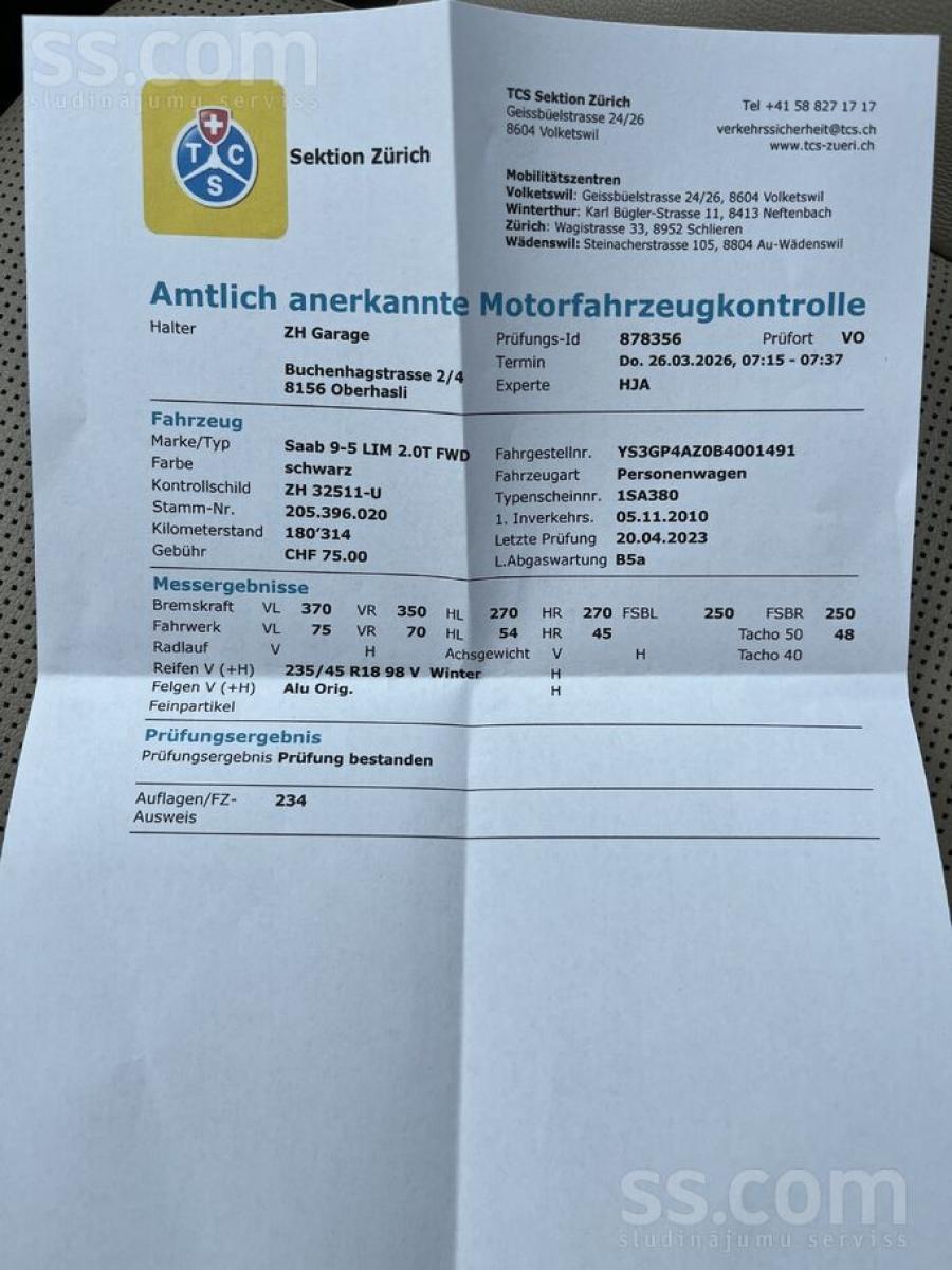 Melns Saab 9-5 2010 Rīga, ar dzinēja tilpumu 2.00 L un nobraukumu 180 tūkst. km par 10900 €, foto 20 vietnē AUTOMOTO.COM.LV
