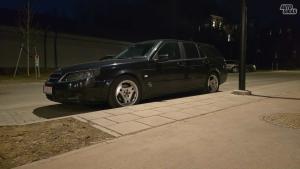 Черный Сааб 9-5 2007 в Вильнюс, объемом двигателя 2.30 л и пробегом 387 тыс. км за 3500 €, фото  на AUTOMOTO.COM.LV
