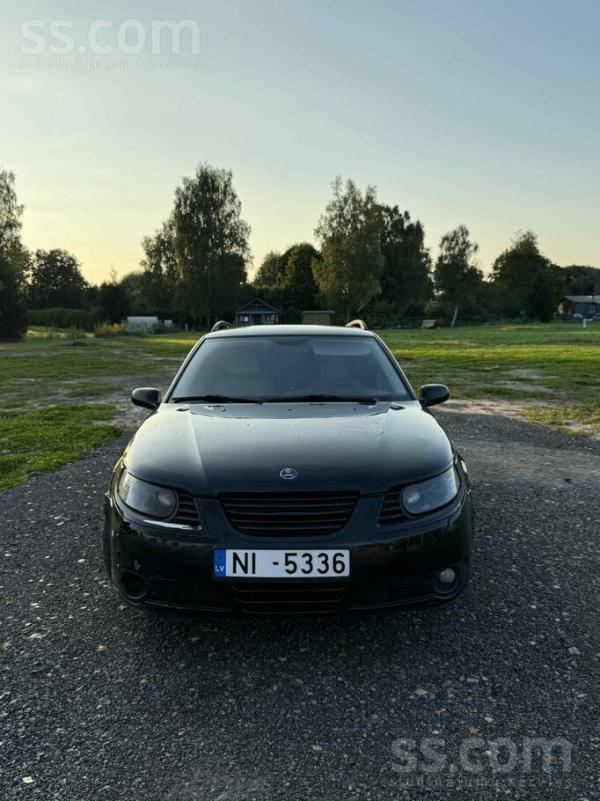 Black Saab 9-5 2008 in Riga, with an engine capacity of 1.90 L and mileage of 289 thousand km for 1100 €, photo 1 on AUTOMOTO.COM.LV
