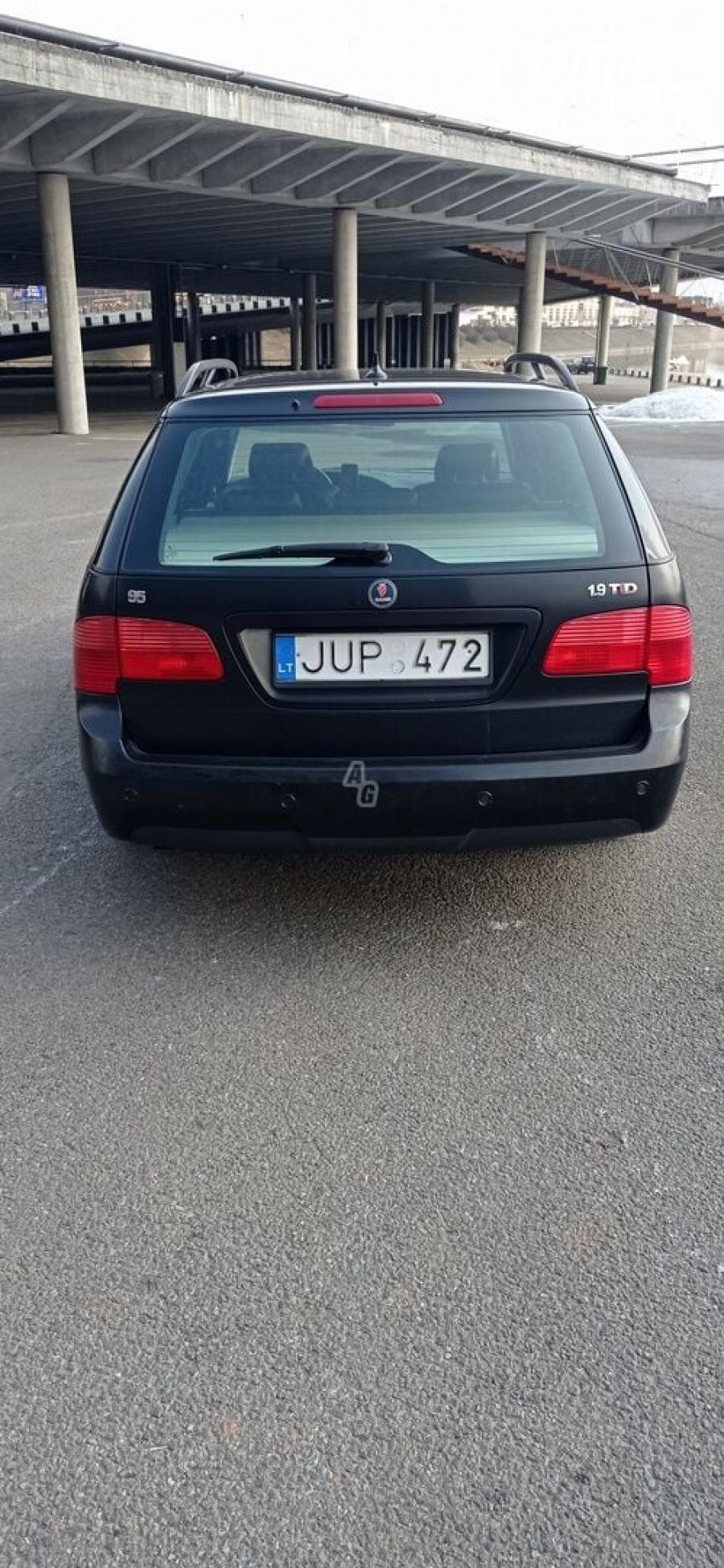 Black Saab 9-5 2008 in Kaunas, with an engine capacity of 1.90 L and mileage of 390 thousand km for 1450 €, photo 6 on AUTOMOTO.COM.LV