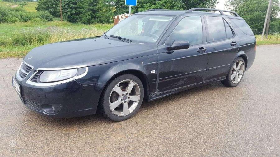 Black Saab 9-5 2008 in Vilnius, with an engine capacity of 2.00 L and mileage of 250 thousand km for 499 €, photo 1 on AUTOMOTO.COM.LV