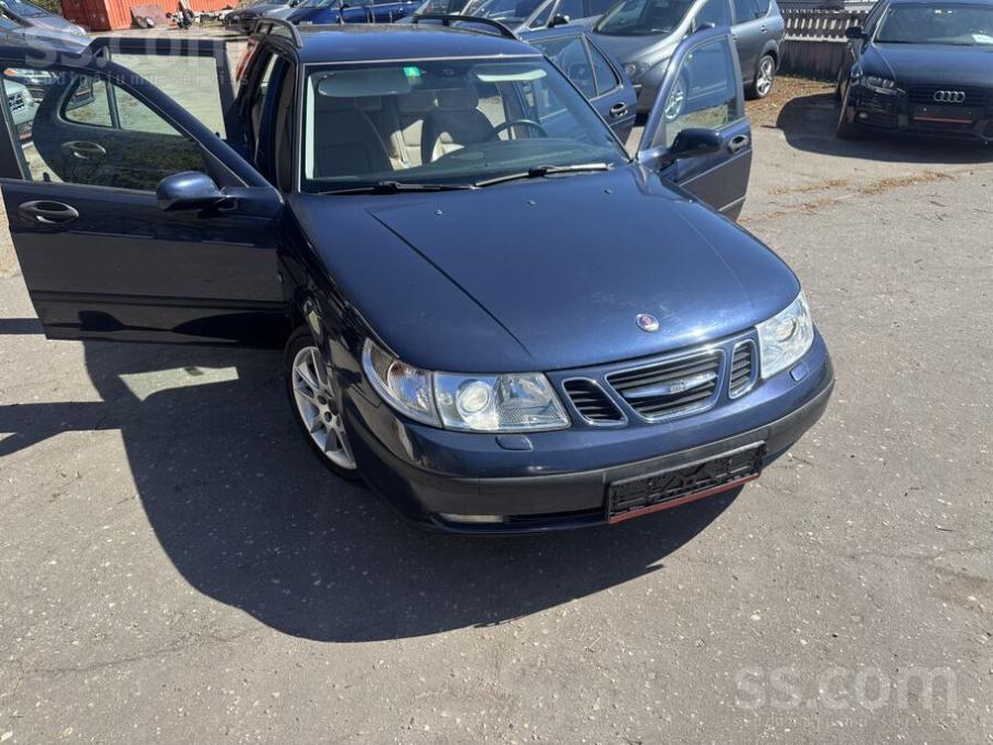Blue Saab 9-5 2004 in Riga, with an engine capacity of 2.30 L and mileage of 239 thousand km for 2750 €, photo 1 on AUTOMOTO.COM.LV