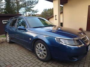 Blue Saab 9-5 2006 in Plunge, with an engine capacity of 1.99 L and mileage of 321 thousand km for 500 €, photo 2 on AUTOMOTO.COM.LV