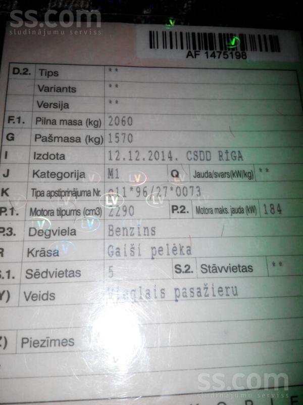 Pelēks Saab 9-5 2001 Rīga, ar dzinēja tilpumu 2.30 L un nobraukumu 350 tūkst. km par 700 €, foto 4 vietnē AUTOMOTO.COM.LV