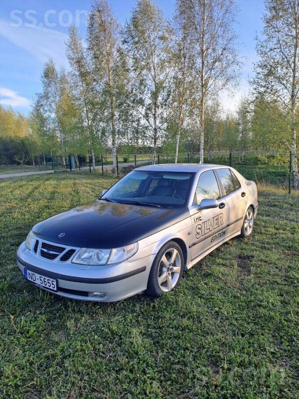Grey Saab 9-5 2002 in Tukums, with an engine capacity of 2.30 L and mileage of 324 thousand km for 6700 €, photo 1 on AUTOMOTO.COM.LV