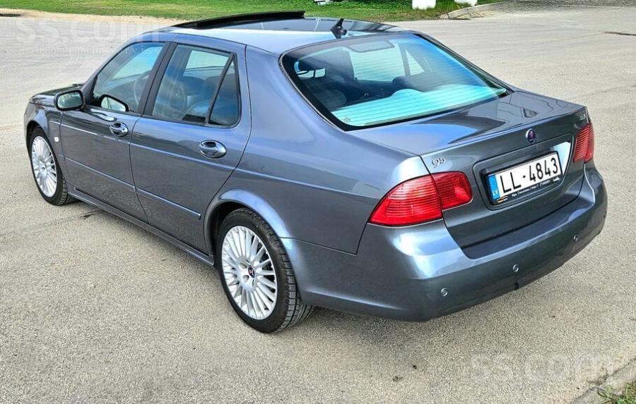 Grey Saab 9-5 2006 in Riga, with an engine capacity of 2.30 L and mileage of 263 thousand km for 2250 €, photo 7 on AUTOMOTO.COM.LV