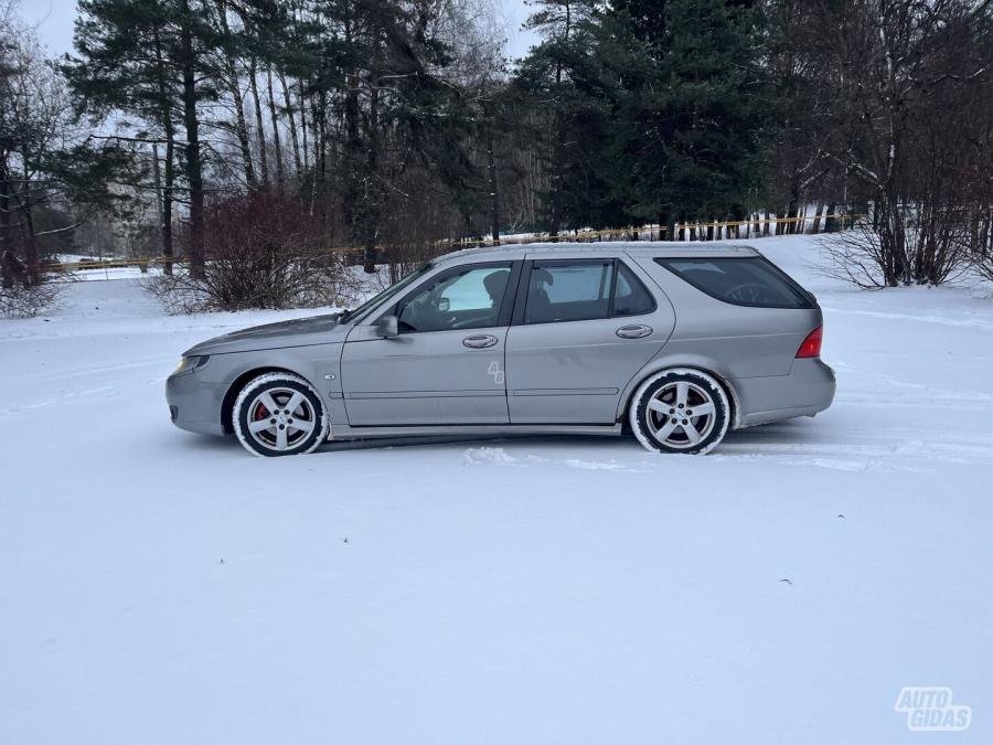 Grey Saab 9-5 2006 in Vilnius, with an engine capacity of 1.90 L and mileage of 511 thousand km for 1350 €, photo 3 on AUTOMOTO.COM.LV