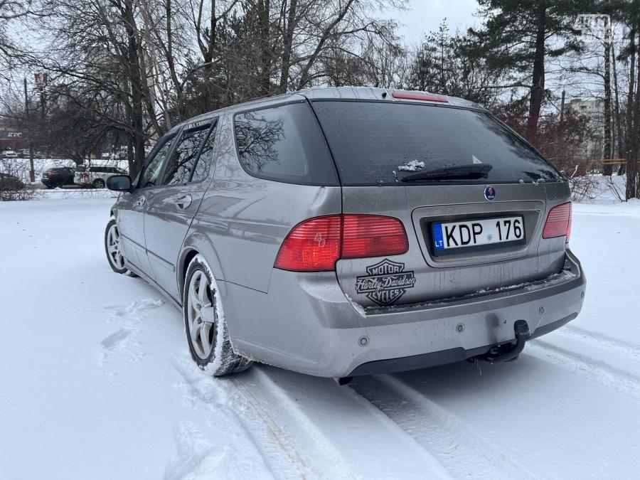 Grey Saab 9-5 2006 in Vilnius, with an engine capacity of 1.90 L and mileage of 511 thousand km for 1350 €, photo 6 on AUTOMOTO.COM.LV