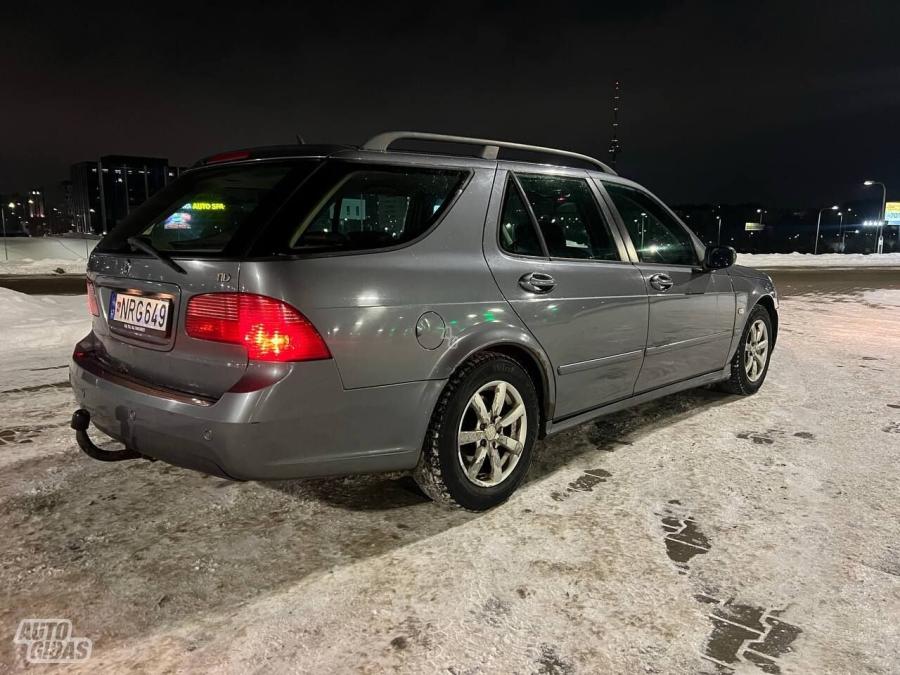 Grey Saab 9-5 2006 in Vilnius, with an engine capacity of 1.90 L and mileage of 421 thousand km for 1000 €, photo 3 on AUTOMOTO.COM.LV