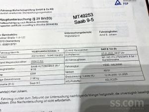 Серый Сааб 9-5 2006 в Рига, объемом двигателя 1.90 л и пробегом 315 тыс. км за 2800 €, фото 27 на AUTOMOTO.COM.LV
