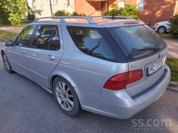 Серый Сааб 9-5 2007 в Даугавпилс, объемом двигателя 1.90 л и пробегом 555 тыс. км за 1450 €, фото 3 на AUTOMOTO.COM.LV