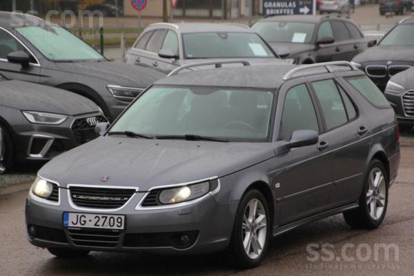 Saab 9-5 2007 in Tukums on AUTOMOTO.COM.LV Grey Saab 9-5 2007 in Tukums, with an engine capacity of 1.90 L and mileage of 233 thousand km for 2000 €, photo 1 on AUTOMOTO.COM.LV