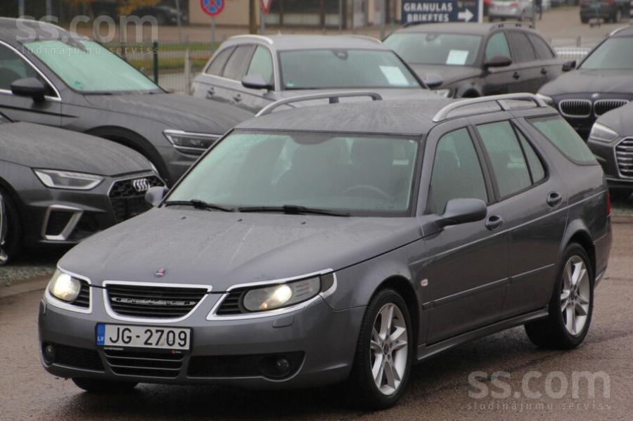 Grey Saab 9-5 2007 in Tukums, with an engine capacity of 1.90 L and mileage of 233 thousand km for 2000 €, photo 1 on AUTOMOTO.COM.LV