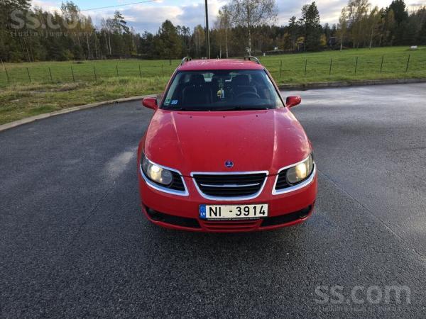 Red Saab 9-5 2007 in Riga, with an engine capacity of 1.90 L and mileage of 332 thousand km for 3500 €, photo 2 on AUTOMOTO.COM.LV
