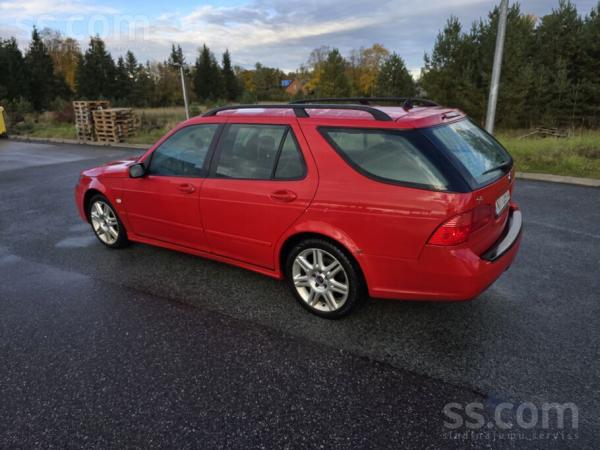 Red Saab 9-5 2007 in Riga, with an engine capacity of 1.90 L and mileage of 332 thousand km for 3500 €, photo 5 on AUTOMOTO.COM.LV