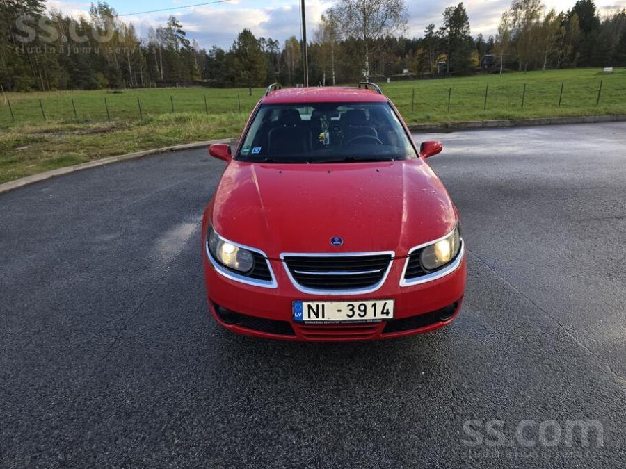 Red Saab 9-5 2007 in Riga, with an engine capacity of 1.90 L and mileage of 336 thousand km for 2800 €, photo 3 on AUTOMOTO.COM.LV