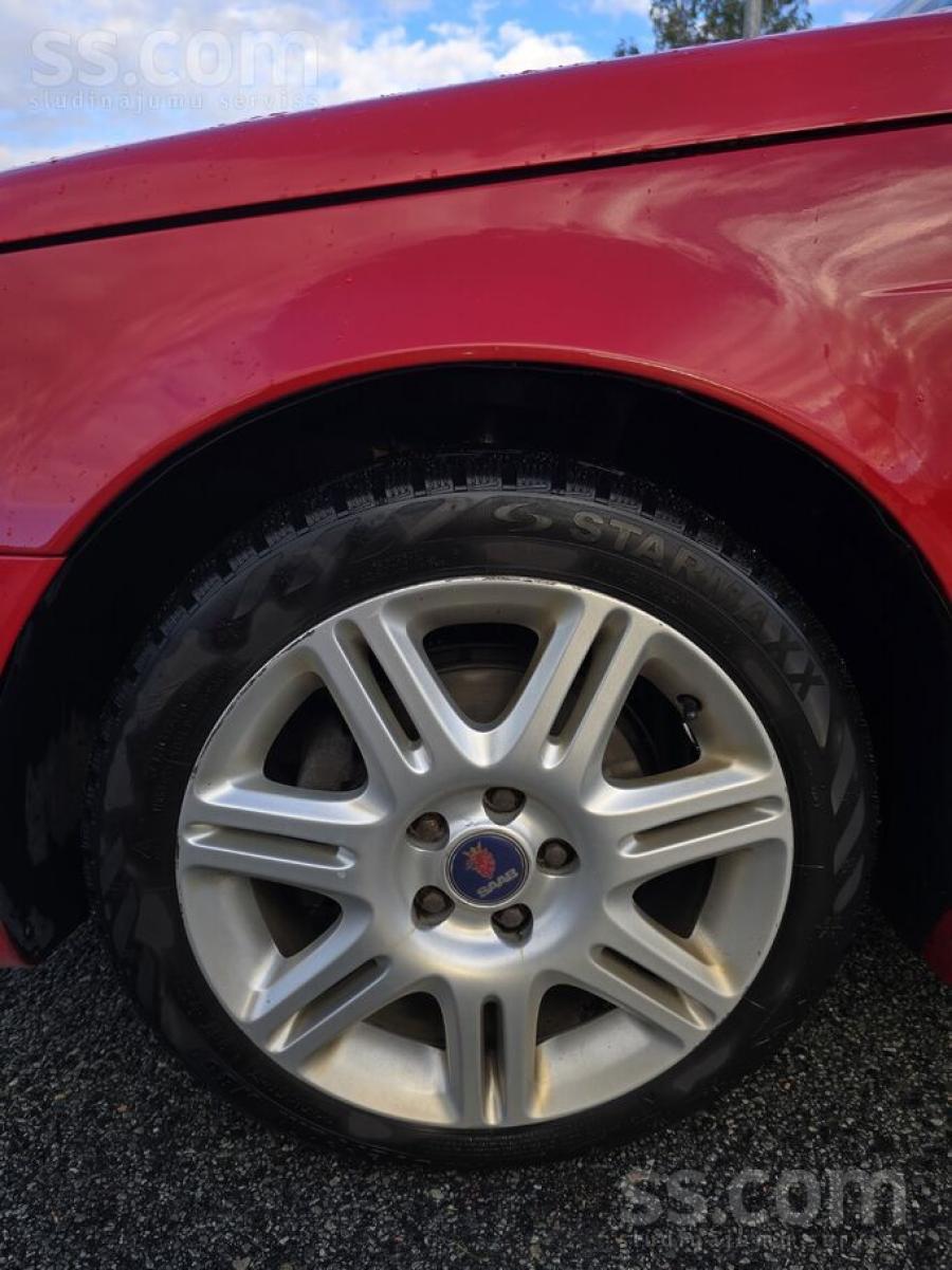 Red Saab 9-5 2007 in Riga, with an engine capacity of 1.90 L and mileage of 336 thousand km for 2800 €, photo 8 on AUTOMOTO.COM.LV
