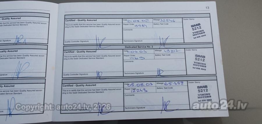 Сааб 9-5 2001 в Таллин, объемом двигателя 2.30 л и пробегом 153 тыс. км за 3490 €, фото 16 на AUTOMOTO.COM.LV